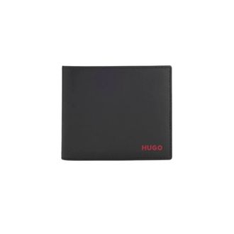 HUGO BOSS Homme, Accessoires, Noir, Taille: ONE Size Portefeuille Bifold en cuir avec porte-monnaie