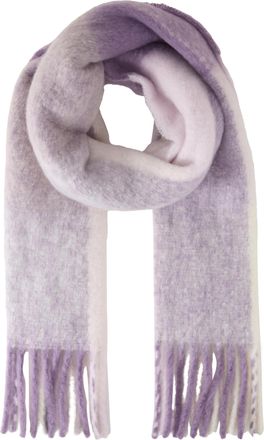 Tom Tailor Damen 1047920 Schal mit Fransen, 40027-Lilac Check, OneSize