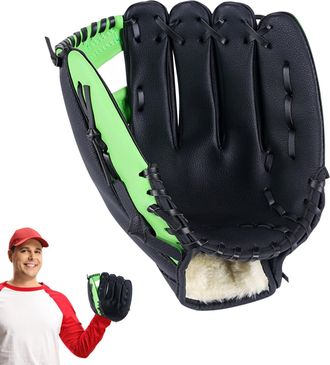 Generic Sportliche Baseballhandschuhe für Kinder, Softball-Handschuh für Erwachsene, komfortabler Einzelhandschuh aus Baseball und Softball, Fäustlinge zum We