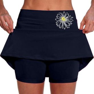 Generic Jupe-short pour femme avec poches - Contr&ocirc;le du ventre - Grande taille - Pantalon de sport athl&eacute;tique - Jupe d&eacute;contract&eacute;e - Robe d&eacute;t&eacute; boh&egrave;me - Vacance