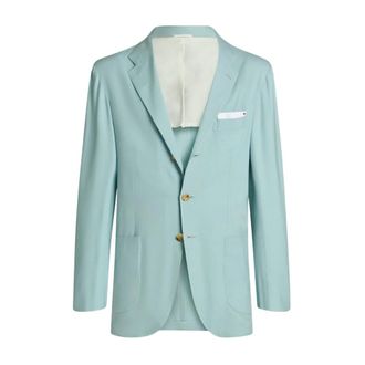 Kiton Kaschmir-Sakko mit Einreiher - - Jackets - Herren - Blau - S