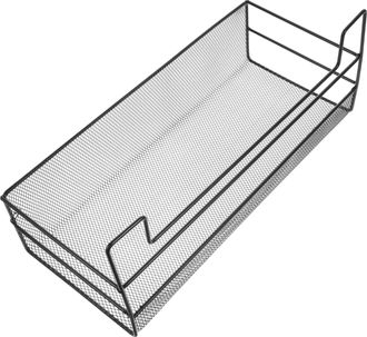 SOLUSTRE Hängender Metall Wandkorb Multifunktionaler Aufbewahrungskorb Zum Aufhängen Ohne Bohren Für Küche Schlafzimmer Badezimmer Büro Organizer Schwarz