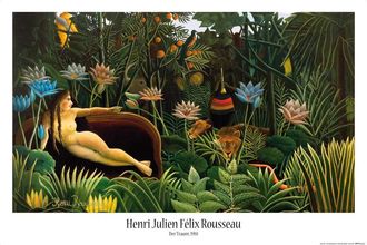 1art1 Henri Rousseau Poster Der Traum, 1910 Plakat | Bild 91x61 cm