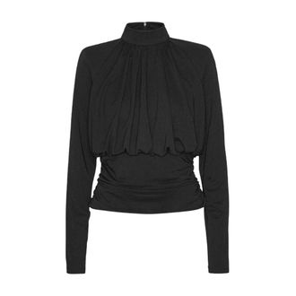 Rotate Crinkle Top - - Blouses & Shirts - Damen - Schwarzk - L