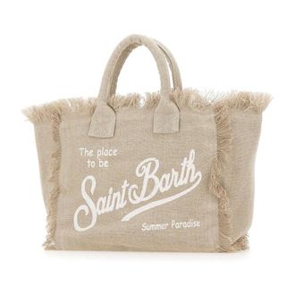 MC2 Saint Barth Femme, Sacs, Beige, Taille: ONE Size Colette Linen Handbag