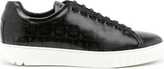 Ferragamo Homme, Chaussures, Noir, Taille: 40 EU Cube Gancini-Print Baskets