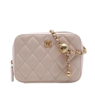 Chanel Sac bandouli&egrave;re matelass&eacute; doccasion - Femme - Pre-owned - Beige - Taille: ONE Size