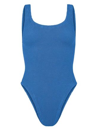 Hunza G maillot de bain &agrave; encolure carr&eacute;e - Bleu