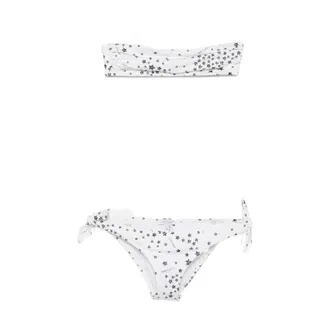 Jimmy Choo London Bikini mit Sternenprint - - Swimwear - Damen - Wei&szlig; - S