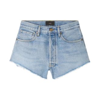 Alanui Femme, Shorts, Bleu, Taille: W26 Bermuda corto in denim sfrangiato