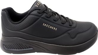 Skechers Uno Lite Vendox Chaussures de Sport pour Fille, Black Duraleather, 37 EU