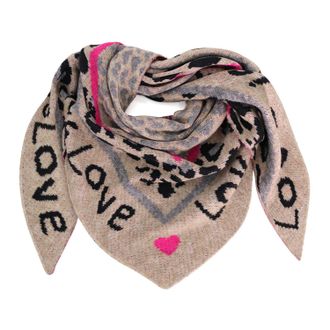 Glamexx24 Damen Winterschal Dreiecksform Schal: Wärme Halstuch Trend Sehr Weicher Liebe Muster, Mischfarbe