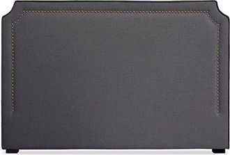 Menzzo Milana Kopfteil Bett 180cm mit Stoffbezug Grau