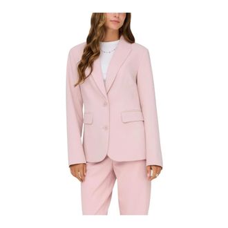Only Taillierter Blazer mit tiefem V-Ausschnitt und Reverskragen - - Jackets - Damen - Rosa - 3XS