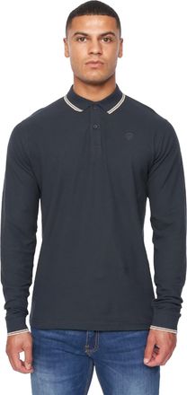Duck and Cover Roxberry Poloshirt f&uuml;r Herren Lang&auml;rmlig (Marineblau)