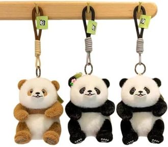 Generic Porte-cl&eacute;s tendance en forme danimal - Design tendance - Style &eacute;l&eacute;gant - Style d&eacute;contract&eacute; - Adorable pendentif panda, Noir, 15 cm