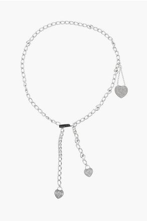 Dsquared2 Chain Belt with Heart-Shaped Pendant size One Size
