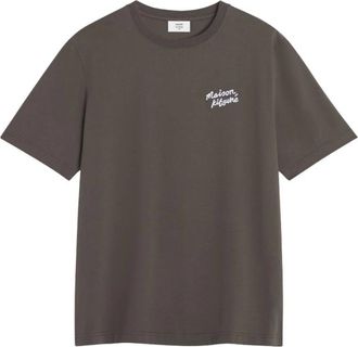 Maison Kitsun&eacute; Homme, Tops, Brun, Taille: L Handwriting Comfort T-Shirt