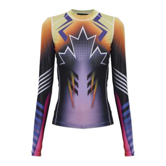 Dsquared2 Femme, Tops, Multicolore, Taille: 34 FR Top imprim&eacute;