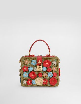Dolce & Gabbana Dolce Box Raffia Crochet Handbag - Frau Handtaschen Multicolor Onesize