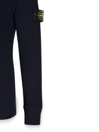 Stone Island Mens Crewneck Sweater Blue Virgin Wool