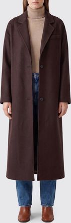 Victoria Beckham Manteau long droit en m&eacute;lange de laine vierge