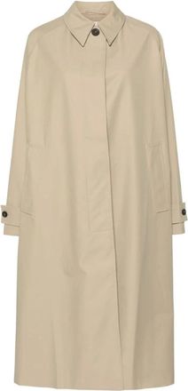 STUDIO NICHOLSON Femme, Manteaux, Beige, Taille: 34 FR Manteau beige en serg&eacute; avec manches raglan
