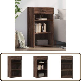 vidaXL Vidaxl - Buffet chêne marron 50x42,5x93 cm bois dingénierie - Buffet - Meuble De Rangement - Commode - Mobilier - Design Intemporel