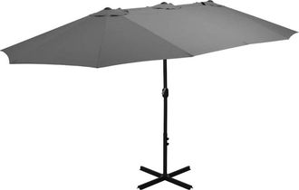 vidaXL Vidaxl - Parasol dext&eacute;rieur poteau en aluminium 460x270 cm anthracite