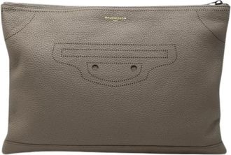 Balenciaga Pre-owned Vintage Zip-Around Clutch - Femme - Pre-owned - Gris - Taille: ONE Size