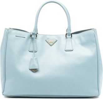 Prada Hobo Bags - Large Saffiano Lux Galleria Satchel - Gr. unisize - in Blau - f&uuml;r Damen