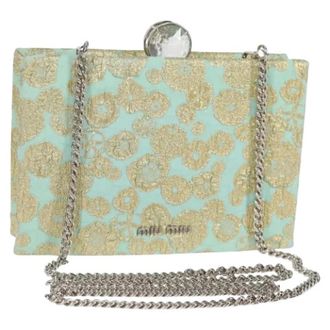 Miu Miu Pre-owned Baumwoll-Schultertasche - - Pre-owned - Damen - Blau - ONE SIZE