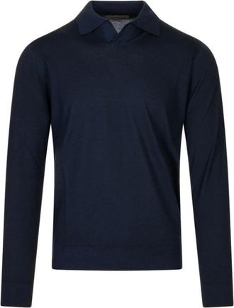 Corneliani Homme, Tops, Bleu, Taille: XL Maglia