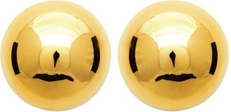 Brillaxis Boucles doreilles demi sphere acier dor&eacute;