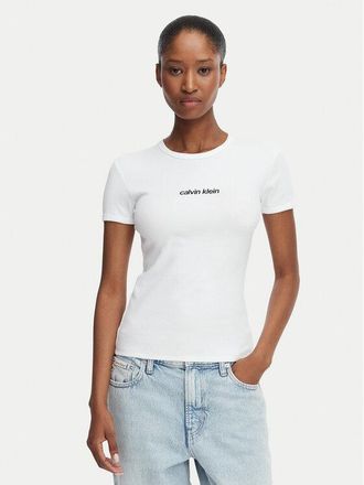 Calvin Klein Jeans T-Shirt LV047G816G Wei&szlig; Slim Fit