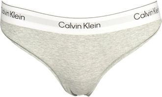 Calvin Klein Femme, Sous-v&ecirc;tements, Gris, Taille: 38 FR Icon Cotton Modal Thong