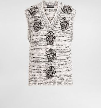 Dolce & Gabbana Intarsia Pullover Vest - Mann Strickwaren Multicolor 50