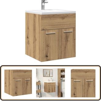 vidaXL Vidaxl - Armoire lavabo de salle de bain chêne artisanal bois ingénierie