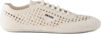 Prada Sneakers mit runder Kappe - Nude