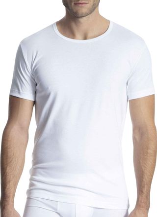 CALIDA Herren Authentic Cotton HERREN Athletic Shirt, Weiß, 46-48 EU