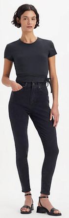 Levi's Retro Skinny Jeans mit hohem Bund - Damen - Schwarz / Schwarz