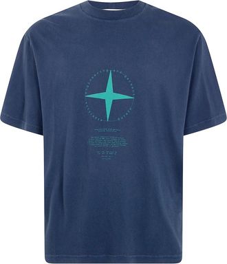 Stone Island Homme, Tops, Bleu, Taille: L T-Shirt Manches Courtes