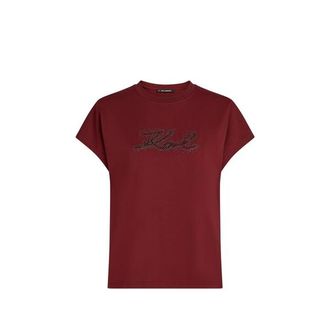 Karl Lagerfeld T-shirt droit &agrave; logo en coton