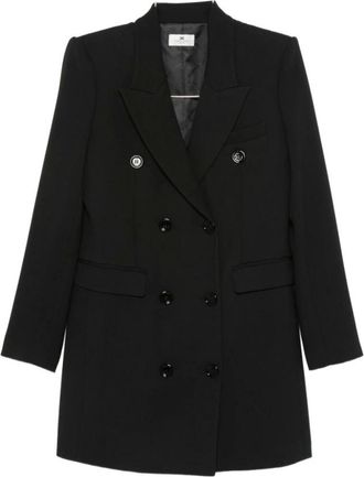 Elisabetta Franchi Damen, Jacken, Schwarzk, XSGr&ouml;&szlig;e