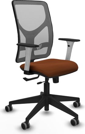 Piqueras y Crespo Schreibtischstuhl Home Office mit wei&szlig;en und schwarzen Armlehnen, h&ouml;henverstellbare Lendenwirbelst&uuml;tze, ausgestattet mit Syncro/Traslack und Schneides