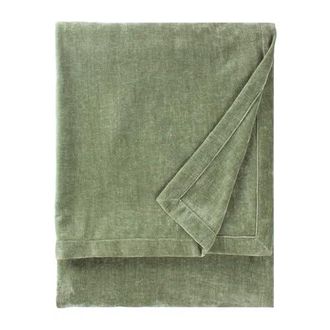 furn. Yard Jet&eacute; en Heavy Chenille - Couverture d&eacute;corative de Luxe en Velours Doux pour lit ou canap&eacute; (Eucalyptus - 130x180cm)