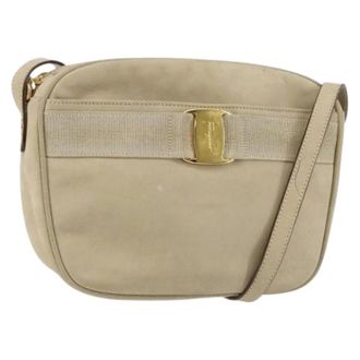 Ferragamo Sac &agrave; bandouli&egrave;re en daim Pre-owned - Femme - Pre-owned - Beige - Taille: ONE Size