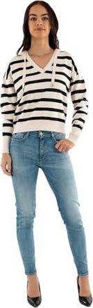 Morgan 241-MBALLON Pull, Ivoire/Marine, XS Femme