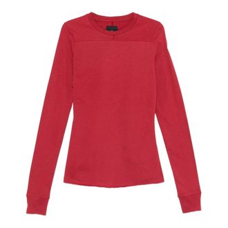 Moncler Knitted Girder LS T-shirt - - Blouses & Shirts - Herren - Rot - S