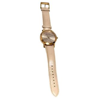 Burberry Montre Pre-owned en acier inoxydable City Check - Femme - Pre-owned - Beige - Taille: ONE Size